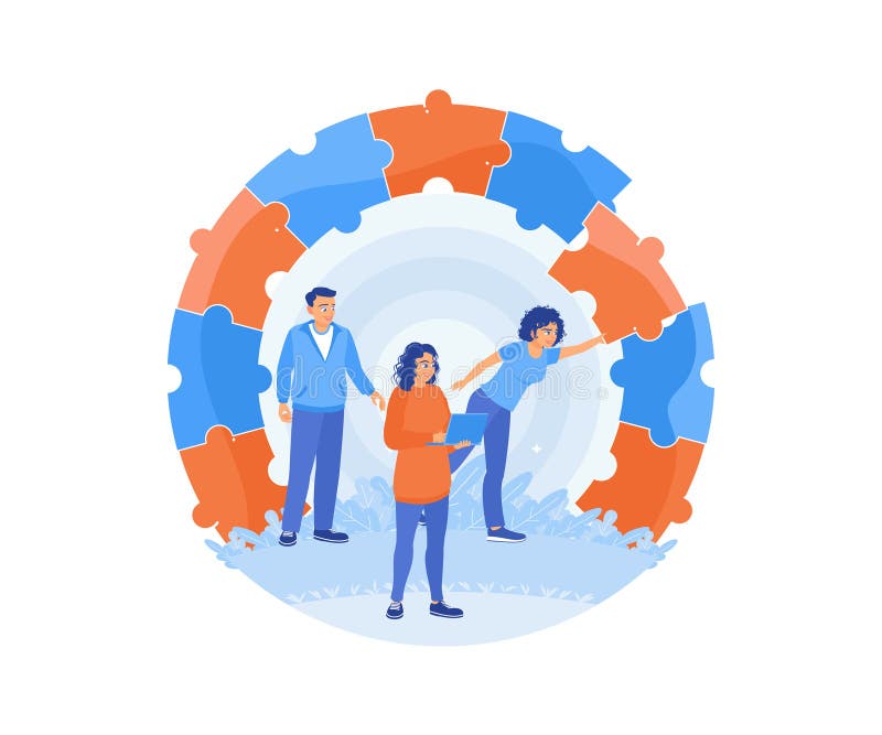 Company Employees Work Together on a Project. Solving Problems Together ...