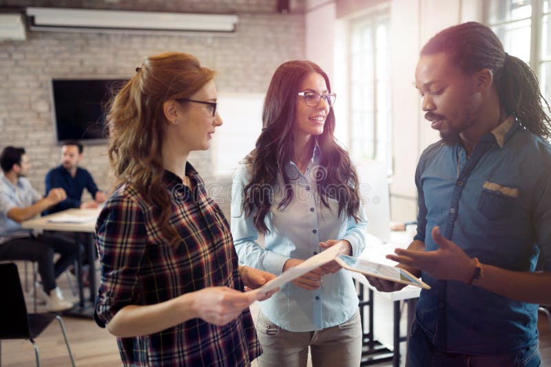 Company Employees Working in Office Stock Image - Image of design ...