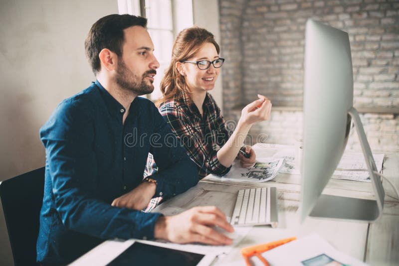 Company Employees Working in Office Stock Photo - Image of colleagues ...