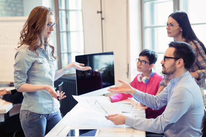 Company Employees Working in Office Stock Photo - Image of colleagues ...