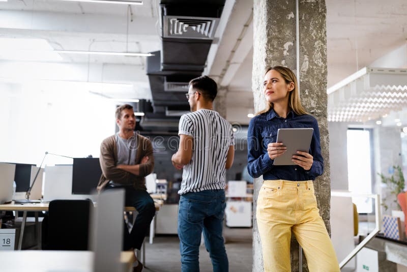 Company Employees Working in Software Development and Designer Office ...