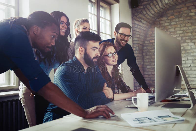 Company Employees Working in Office Stock Photo - Image of corporate ...