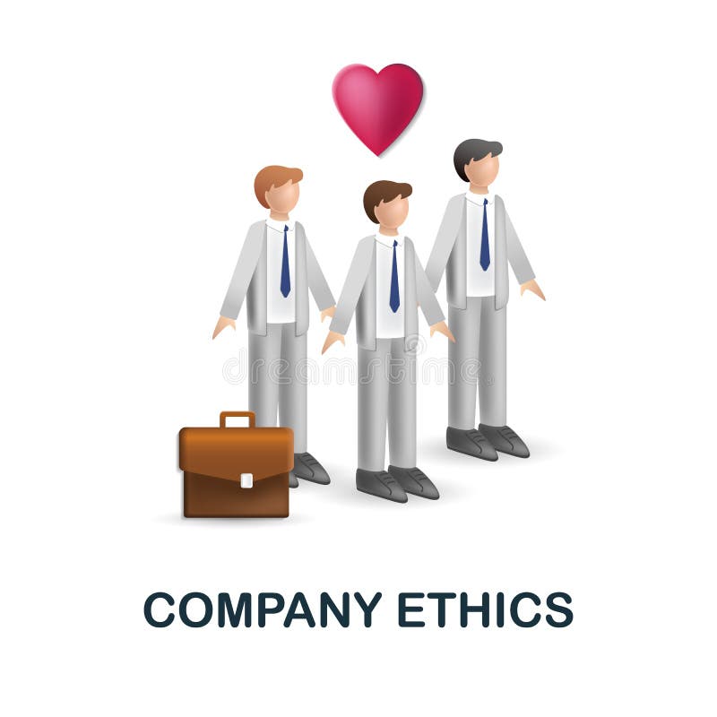 Company Ethics Icon. 3d Illustration from Company Value Collection ...