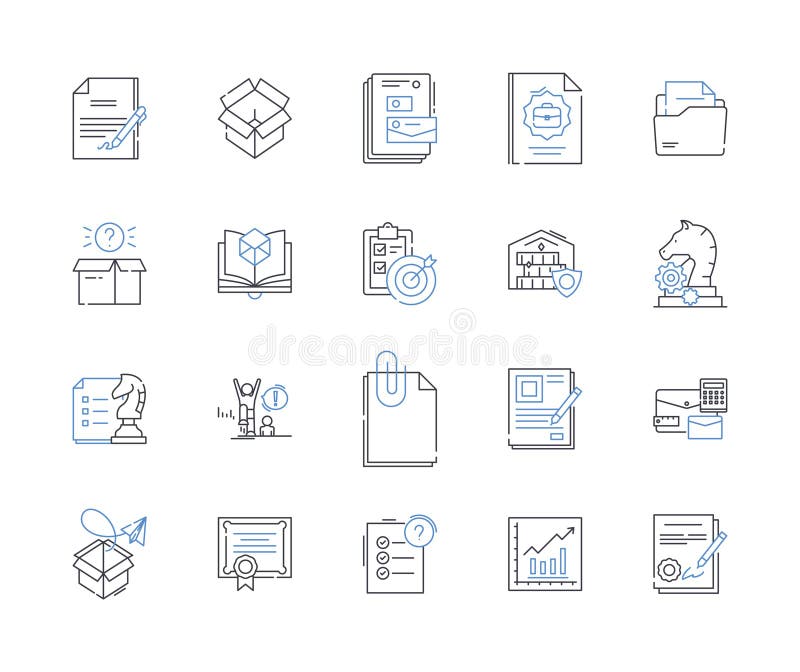 Company Files Line Icons Collection. Confidentiality, Security, Archive ... Company Files Line Icons Collection. Confidentiality, Security, Archive ...