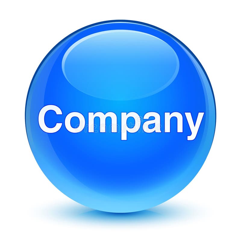 Company Glassy Cyan Blue Round Button Stock Illustration - Illustration ...
