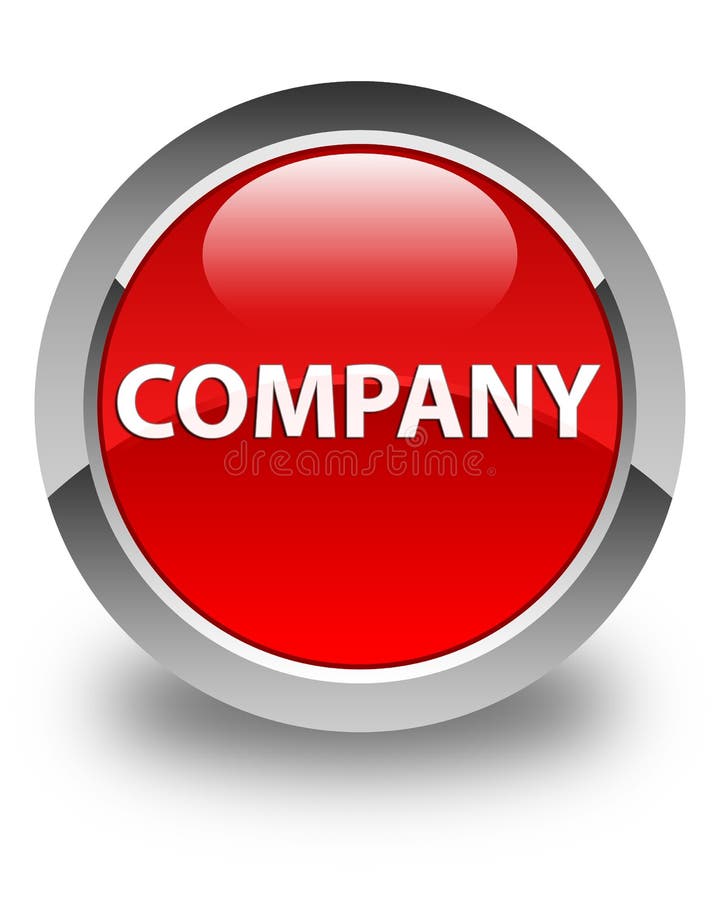 Company Glossy Red Round Button Stock Illustration - Illustration of ...