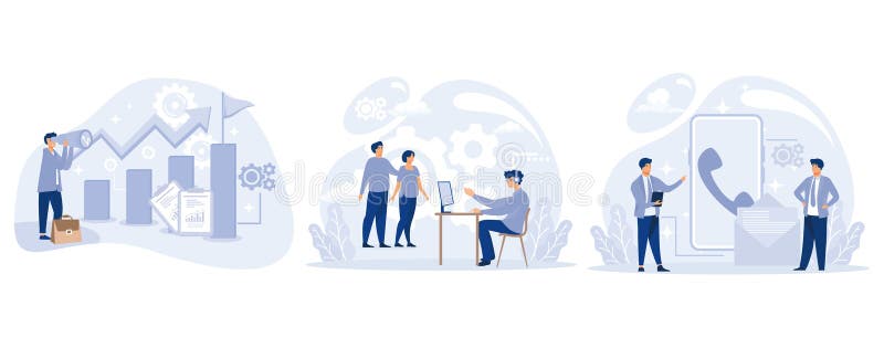 Company Goals and Philosophy Concept, Business Mission, Working Team ...