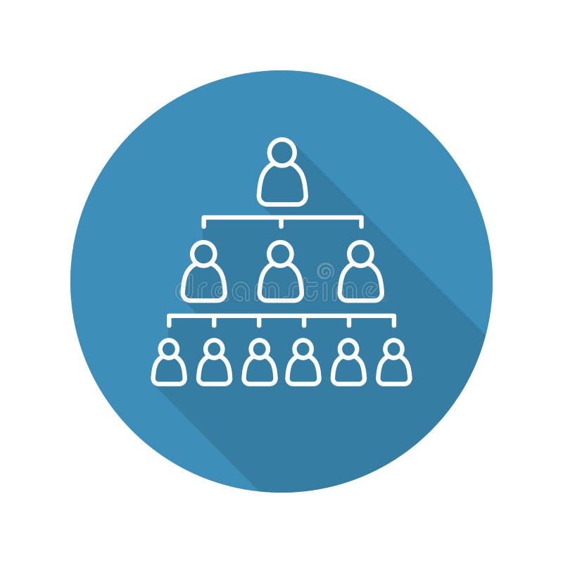 Company Hierarchy Flat Linear Long Shadow Icon Stock Vector ...