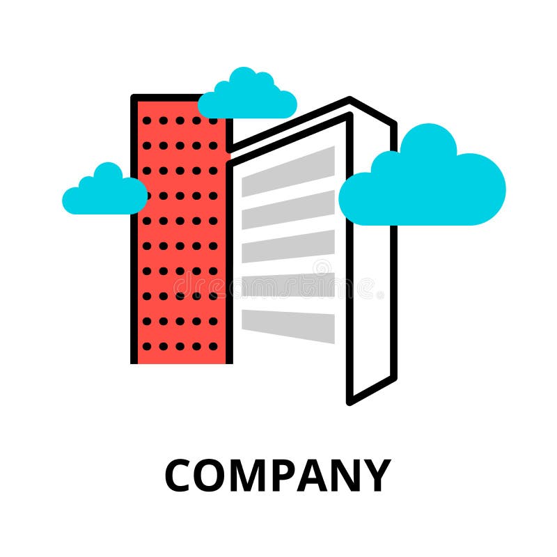 Company Structure Linear Icon Concept. Company Structure Line Vector ...