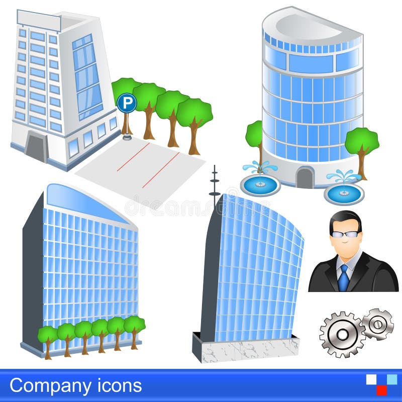 Company icons stock vector. Illustration of city, building - 32140274