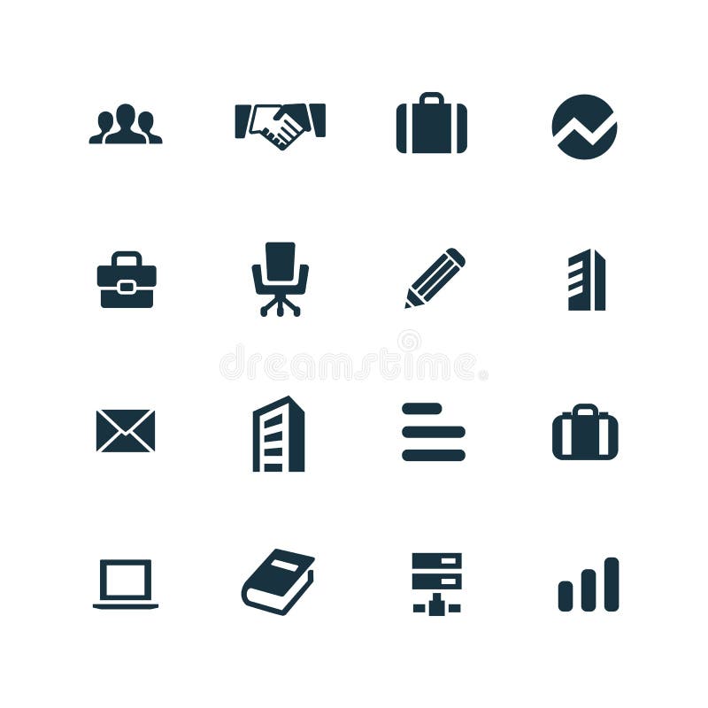Company icons set stock vector. Illustration of office - 52612481
