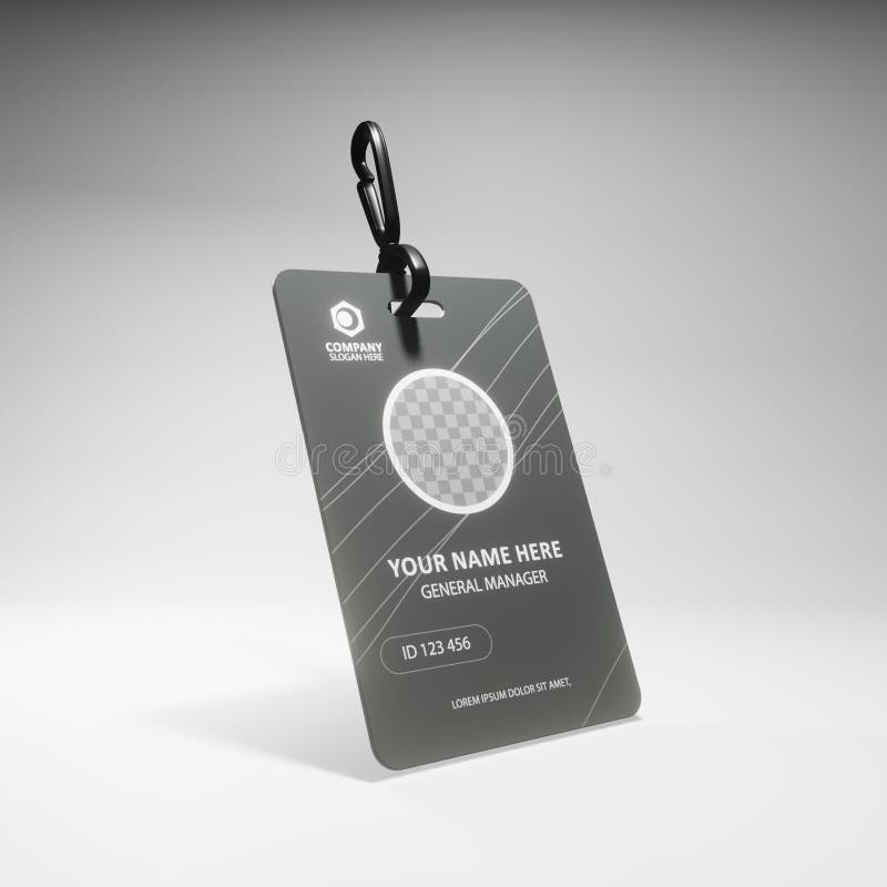 ID Card Mock Up 3d Rendering Image Stock Illustration - Illustration of ...