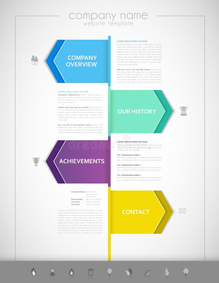 Company Infographic Overview Design Template Stock Illustration ...