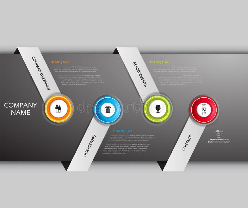 Company Infographic Overview Design Template Stock Vector ...