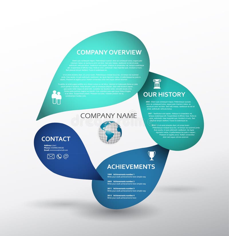 Company Infographic Overview Design Template Stock Vector ...