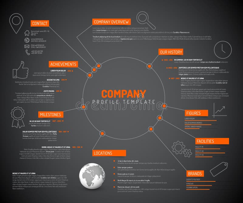 Company Infographic Overview Design Template Stock Vector ...