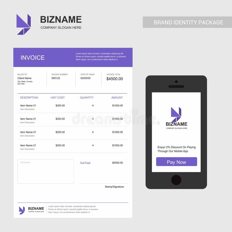 Company Invoice Design with Creative Design Vector Stock Vector ...