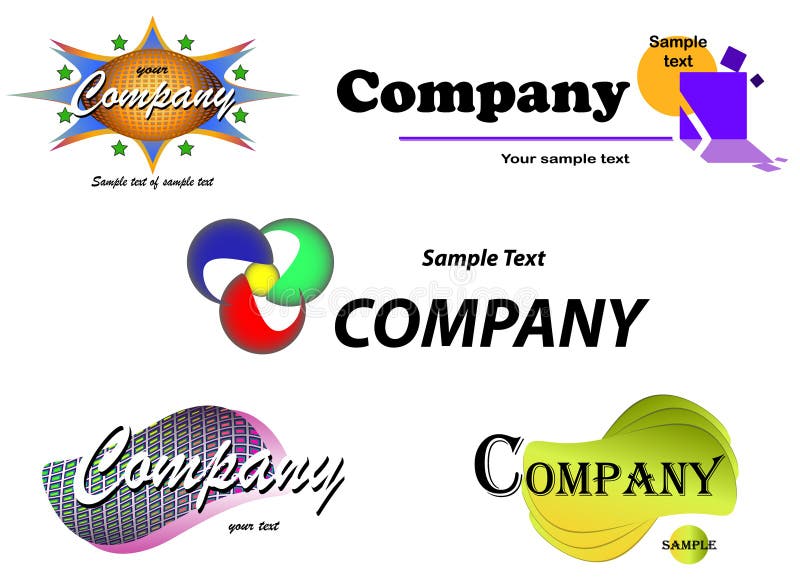 Abstract Business Logos Set [1] Stock Vector - Illustration of graphic ...