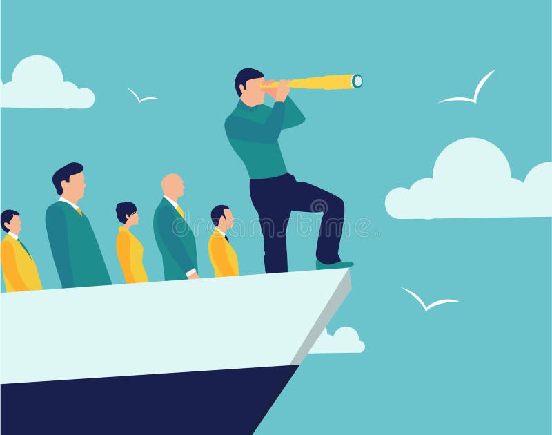 Leader lead people behind stock vector. Illustration of search - 168766813