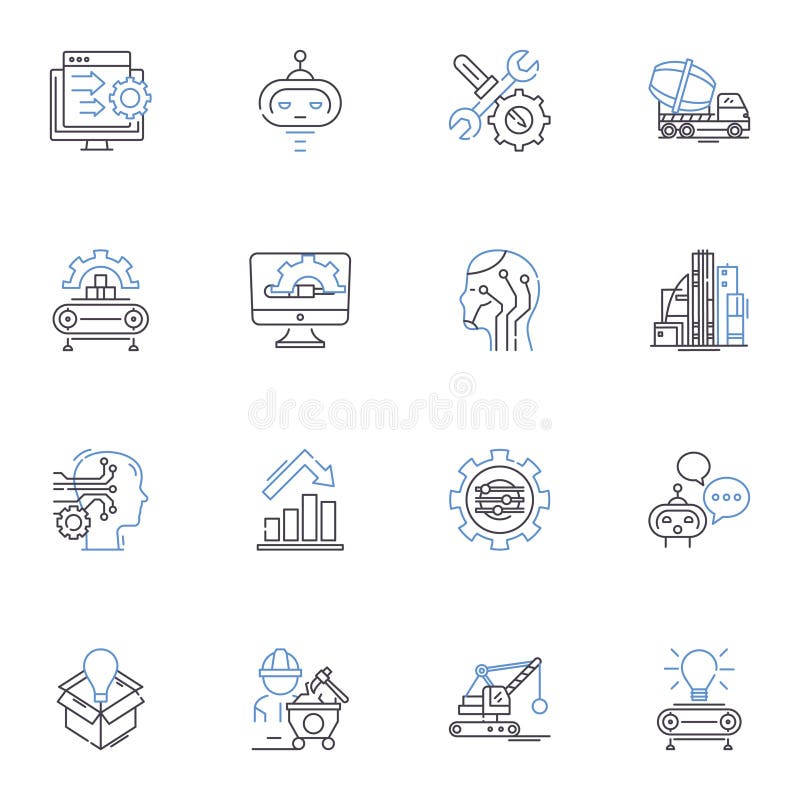 Company Line Icons Collection. Innovative, Reliable, Progressive ...