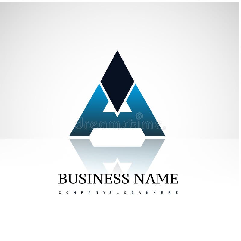 A Company Linked Letter Logo Icon Blue and Black Stock Vector ...