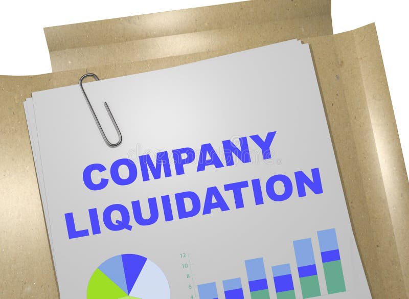 Company Liquidation Concept Stock Illustration - Illustration of crisis ...