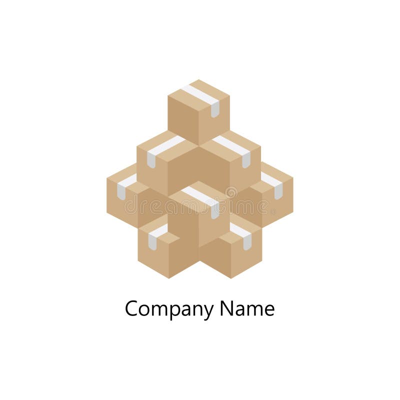 Company Logo Boxes on a White Background, Vector Illustration Stock ...