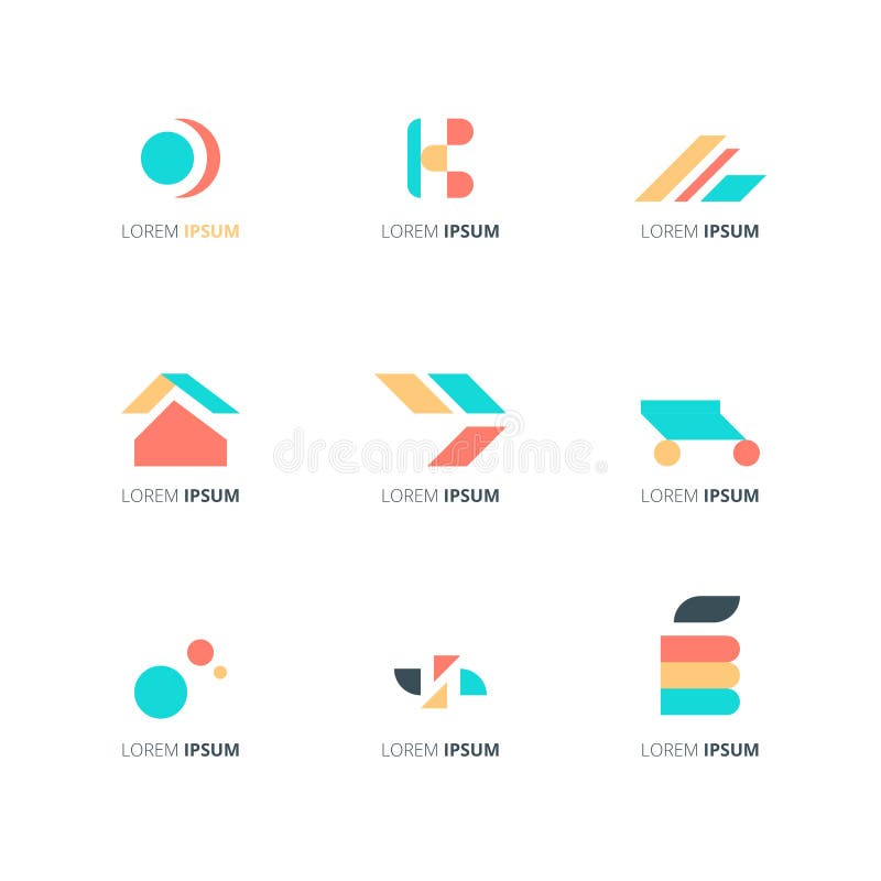 COMPANY LOGO COLLECTION stock vector. Illustration of company - 158244335