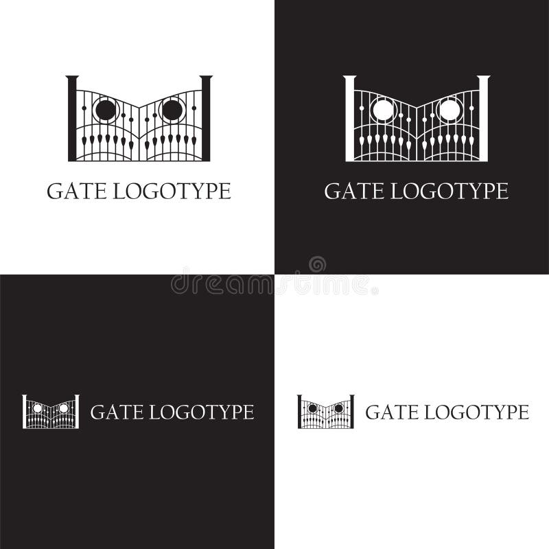 Company Logo with Gate Illustration Stock Vector - Illustration of ...