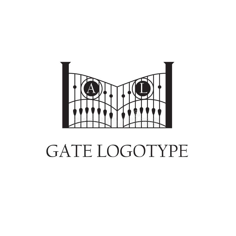 Company Logo with Gate Illustration Stock Vector - Illustration of ...