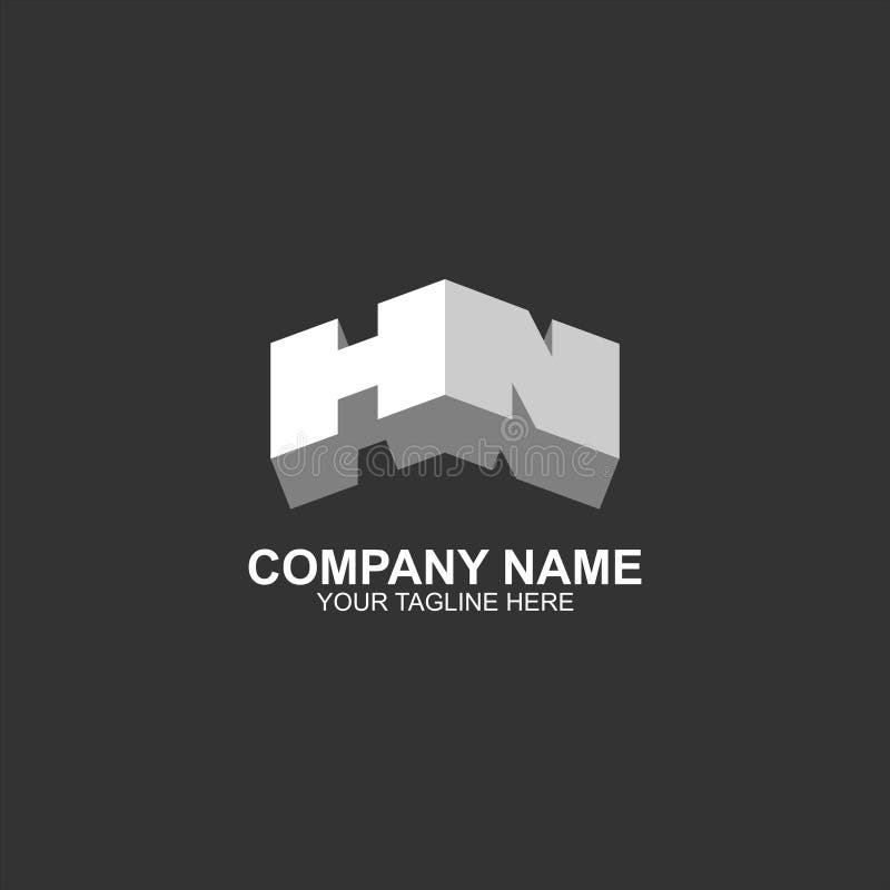 Company Logo Hn Initial Icon with Creative Vector Illustration Stock ...