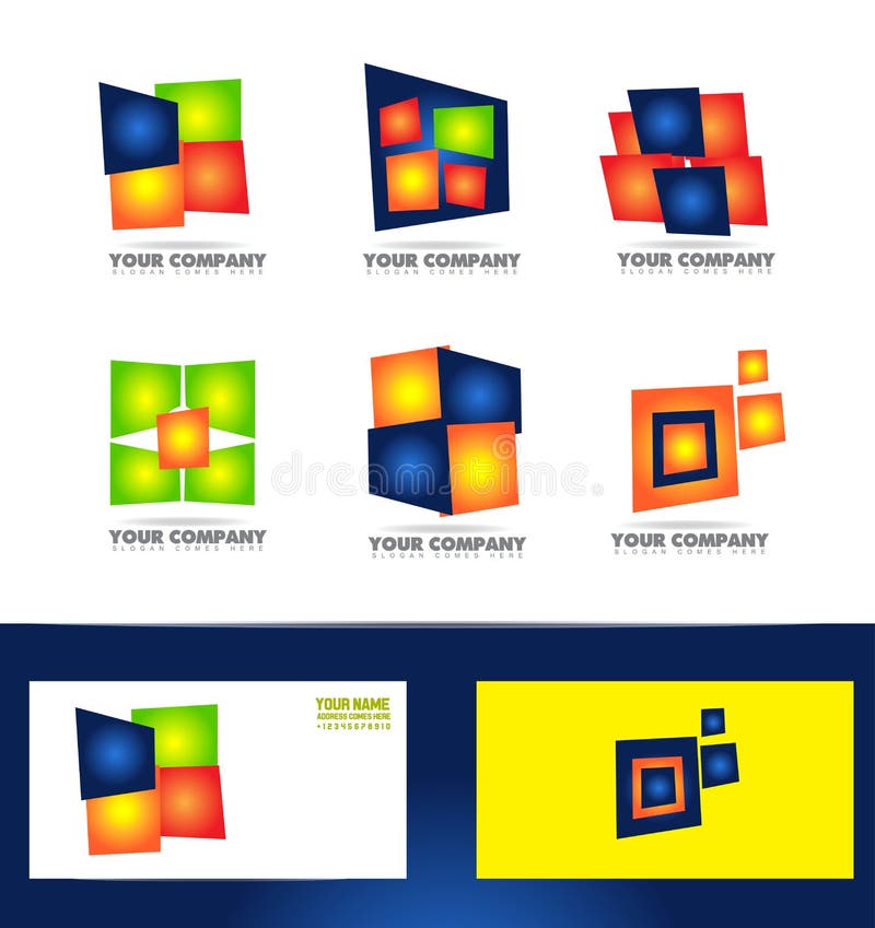 Company logo icon set stock vector. Illustration of silhouette - 59664987