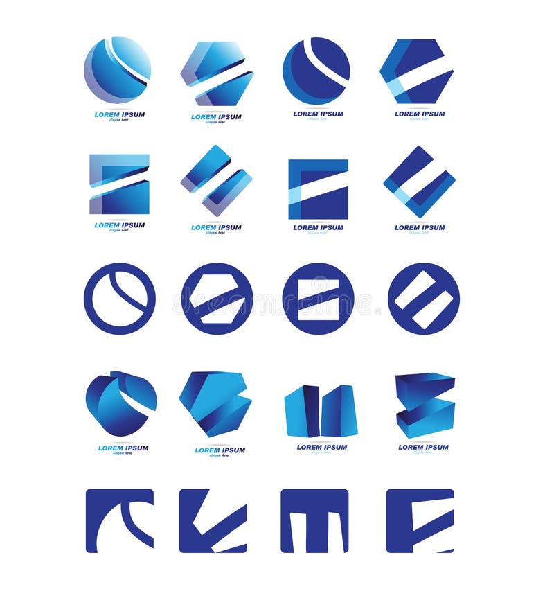 Company logo icon set stock vector. Illustration of element - 60757807