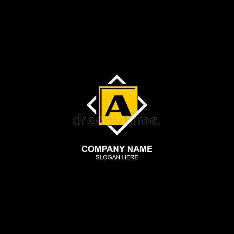 Company Logo a Initial Icon with Creative Vector Illustration Stock ...