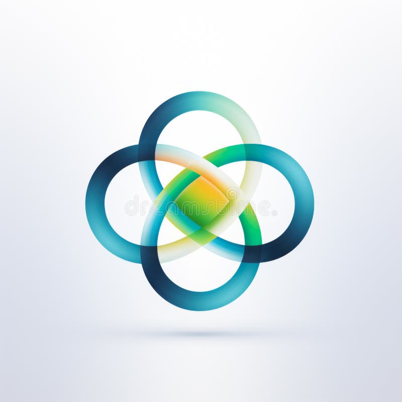 Company Logo Made of Intertwining Patterns in the Shape of a Flower ...