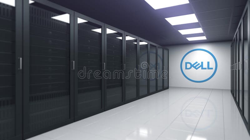 DELL Logo in the Server Room, Editorial 3D Rendering Editorial ...