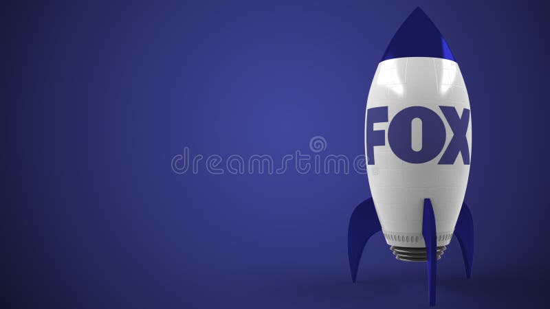 FOX Logo Against a Rocket Mockup. Editorial Conceptual Success Related ...