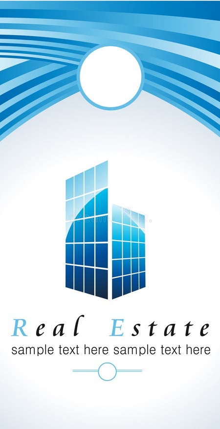Company Logo with Skyscraper Stock Illustration - Illustration of blue ...