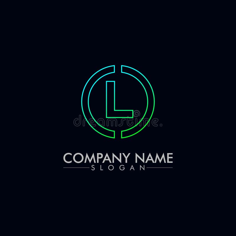 Company Logo Vector of the Letter L Blue Color Stock Vector ...