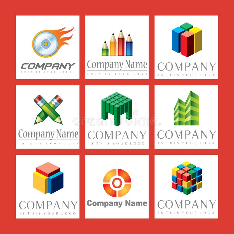 Company Logos / Logo Elements Stock Vector - Illustration of designer ...