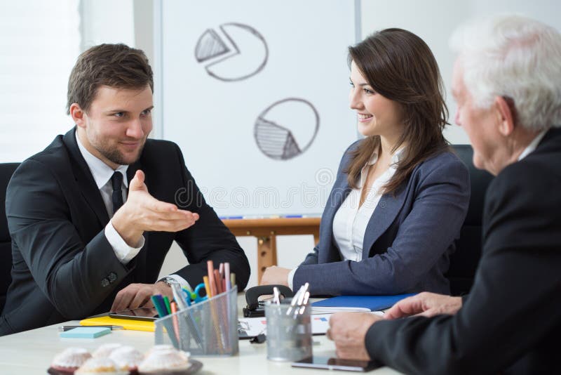 Company Management during Business Meeting Stock Photo - Image of ...