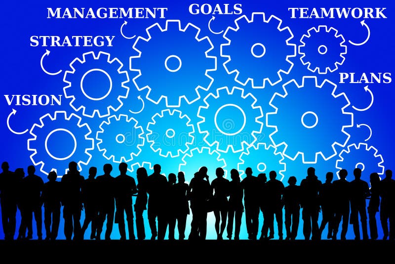 Company management stock illustration. Illustration of performance ...