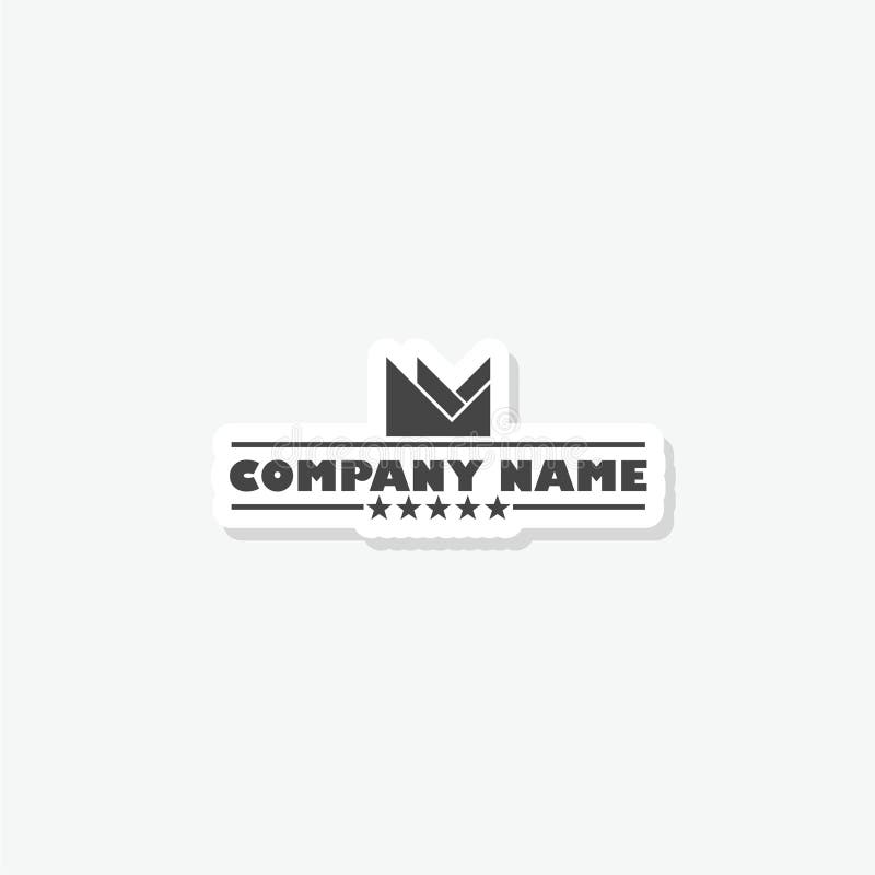 Company Name Logo Icon Sticker Stock Vector - Illustration of vector ...