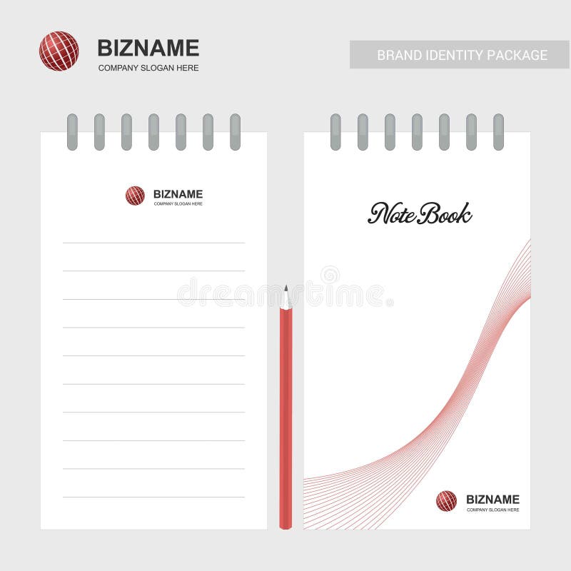 Company Notebook with a Unique Design Vector Stock Vector ...