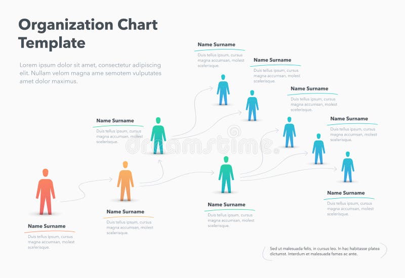 Company Organization Chart Template with Place for Your Content Stock ...