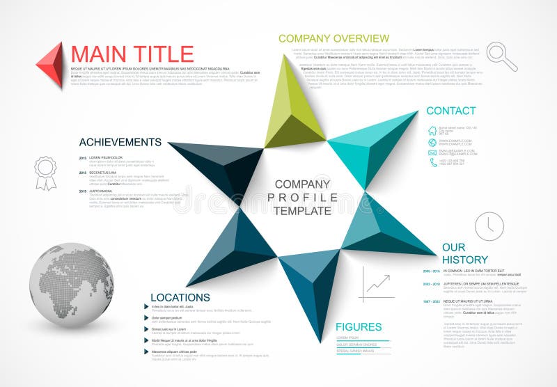 Company overview template stock illustration. Illustration of integrity ...