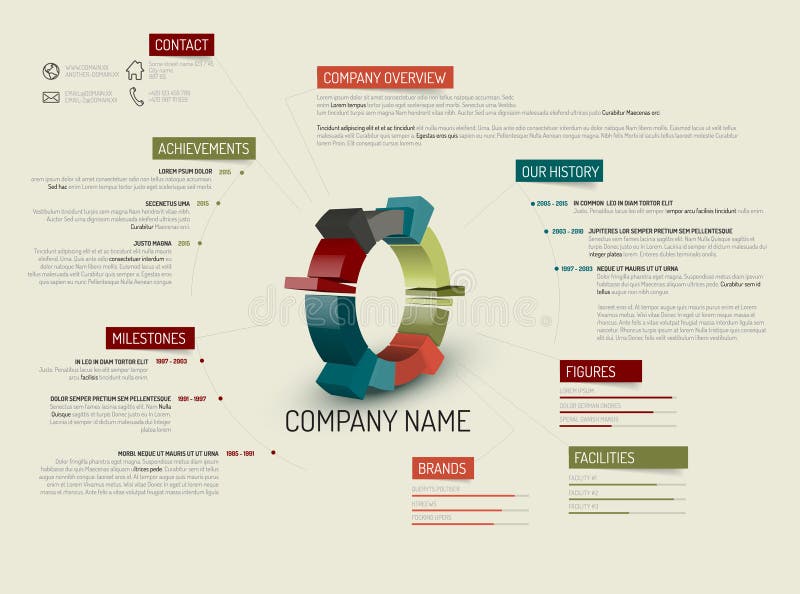 Company overview template stock illustration. Illustration of integrity ...