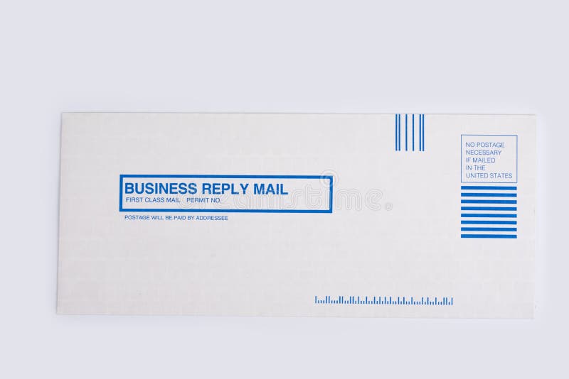 Company Print Envelope with Paid Postage Stock Photo - Image of ...