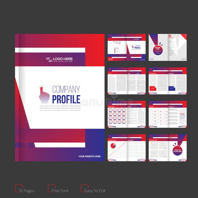 Company Profile Design for You and Any Use Stock Illustration ...