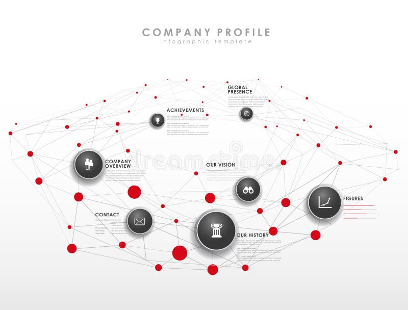 Company Profile Infographic Template Stock Vector - Illustration of ...